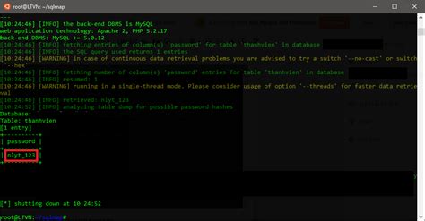 Khai thác lỗ hổng SQL Injection sử dụng sqlmap Ở mức độ cơ bản