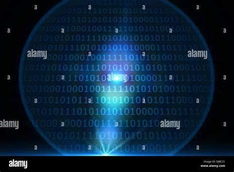 Glowing Binary Code On Black Background Stock Photo Alamy
