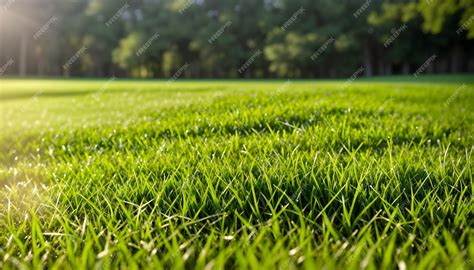 Premium Photo Green Lawn With Fresh Grass Outdoors Nature Spring