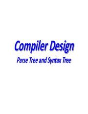 Understanding Compiler Design Parse Trees Syntax Trees And Course Hero