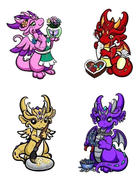Four Different Types Of Cartoon Characters