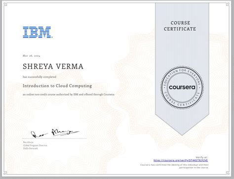 shreya verma on linkedin cloudcomputing ibm coursera