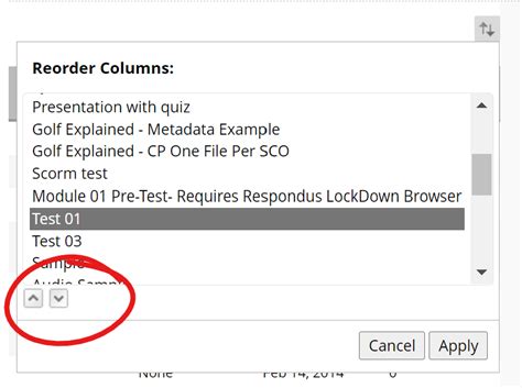 Organize Columns Detroit Mercy Cetl