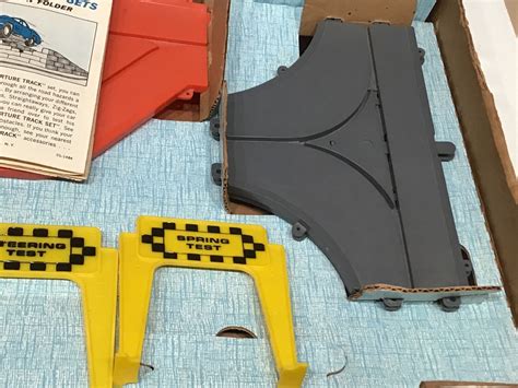 1965 Ideal Motorific Torture Track In Box With A Red Jaguar Car
