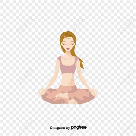 현대 만화 요가 일러스트 레이디현대 매체ms요가의 날 Png 일러스트 무료 다운로드 Lovepik