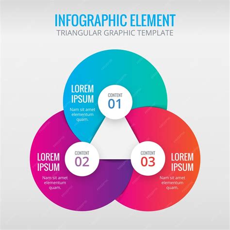 동그라미와 삼각형 인포 그래픽 무료 벡터
