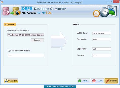drpu conversion software ms access to mysql screenshots db converter