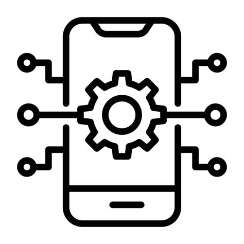 Grab This Outline Icon Of Mobile Automation 12233116 Vector Art At Vecteezy