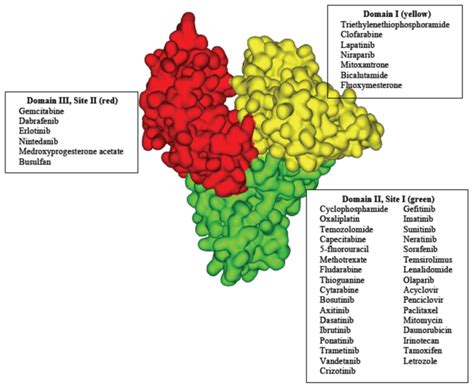 Structure Of Hsa Pdb Id 1ao6 The Domains Were Displayed In Download Scientific Diagram