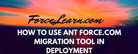 How To Connect Ant Tool To Salesforce Org Forcelearn