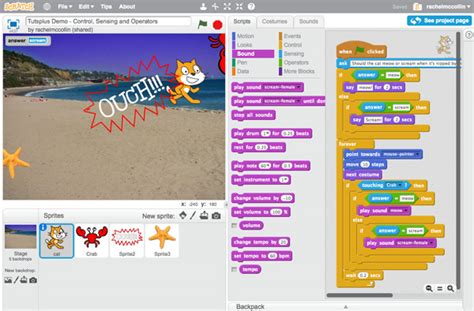 Working With Control Sensing And Operators In Scratch