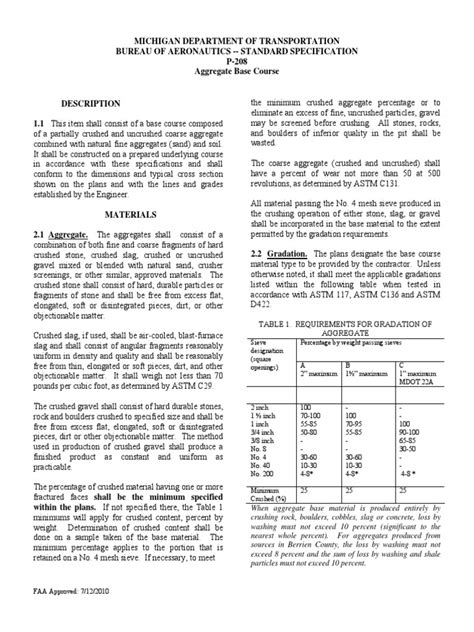 Base Course Aggregates Standards Pdf Construction Aggregate Soil