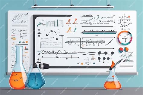Premium Photo Scientific Formulas Whiteboard With Equations And