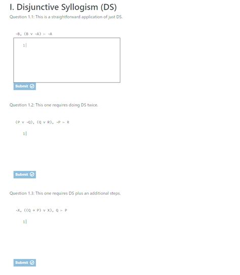 I Disjunctive Syllogism Ds Question 11 This Is A