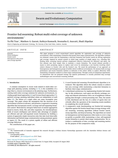 2 Frontier Led Swarming Pdf Robot Robotics