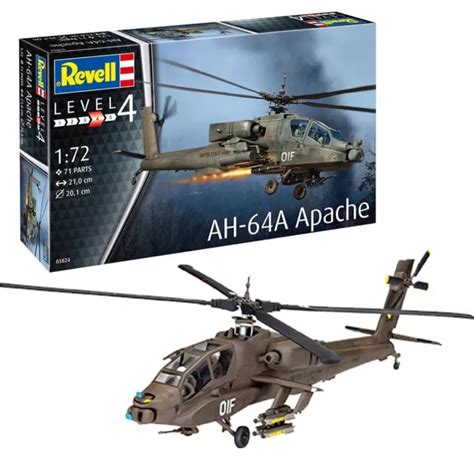 Revell 03824 Ah 64a Apache 172 Attack Helicopter Model Kit £1695