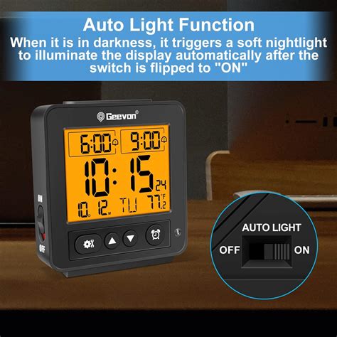Geevon Atomic Travel Alarm Clock With Auto Nepal Ubuy