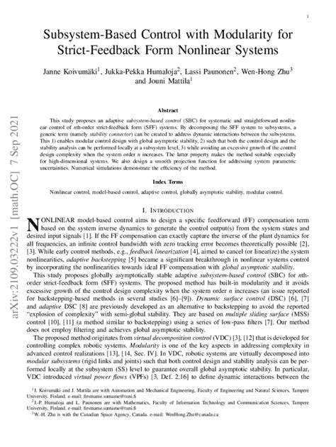 fillable online subsystem based control with modularity for strict
