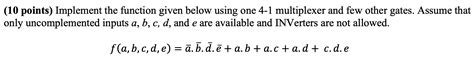 Solved 10 Points Implement The Function Given Below Using