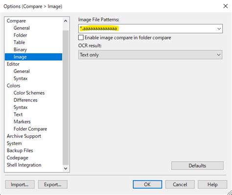 [feature request] ability to always open files in binary comparison mode except for certain
