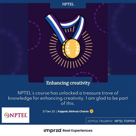 Srinivas Charan K On Linkedin Nptel Swayam Kluniversity