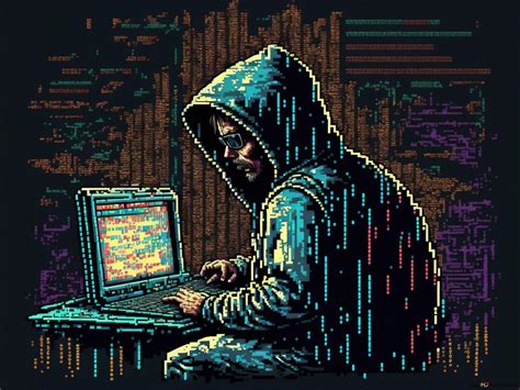 Hacker Pixel Art 4K Wallpaper Download