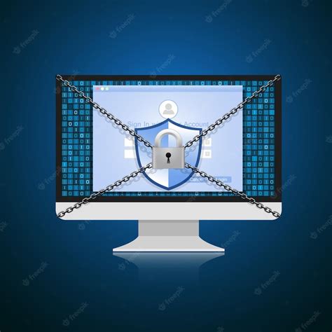Premium Vector Concept Is Data Security Shield On Computer Protect