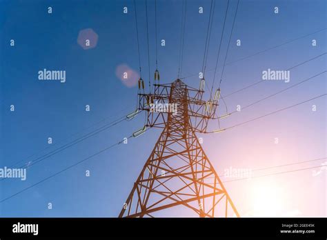 High Voltage Power Transmission Towers Have A Complex Steel Structure