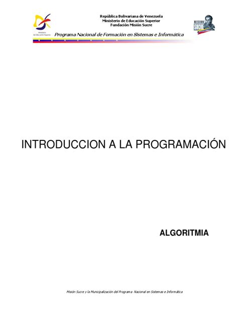 Introduccion A La Algoritmia Pdf Algoritmos Programa De Computadora