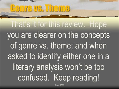 Ppt Genre Vs Theme Powerpoint Presentation Free Download Id327725
