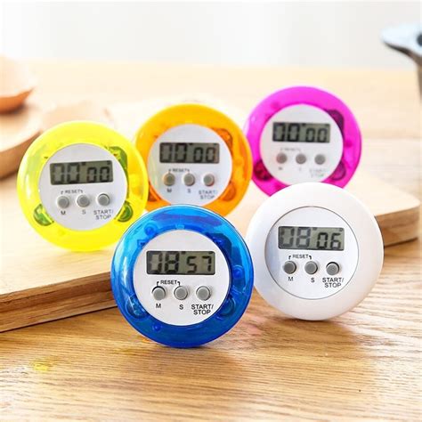 Multi Plastic Kitchen Timer Round Electronic Timer Vicedeal