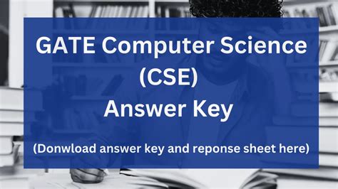 GATE CSE Answer Key 2025 Out Direct Download Link Here