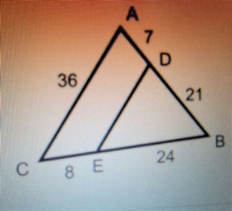 Solved By The Triangle Proportionally Theorem Is Segment Ac Parallel