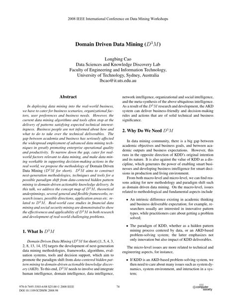 Pdf Introduction To Domain Driven Data Mining