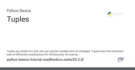 Tuples Python Basics 2430