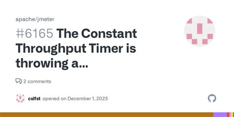 The Constant Throughput Timer Is Throwing A Nullpointerexception When
