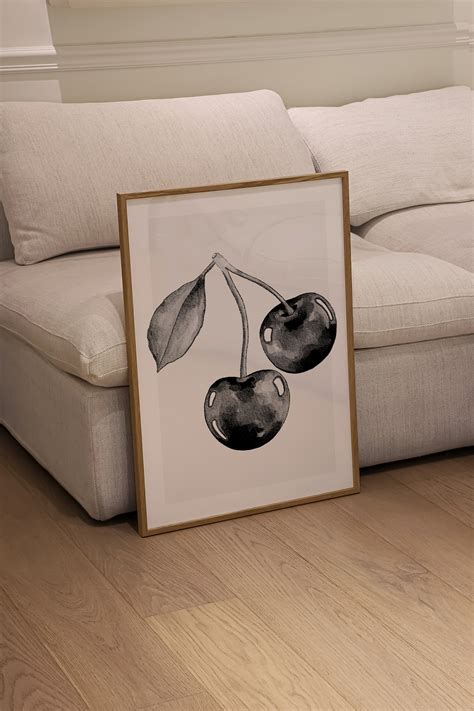 Cherry Wall Art Mon Cheri Wall Art Cherries Poster Trendy Etsy