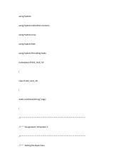 IT232 Unit10 Answers Rtf Using System Using System Collections Generic Using System Linq Using