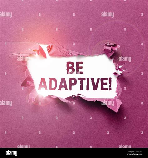 Handwriting Text Be Adaptive Word For Make The Difference Being Special And Flexible Stock