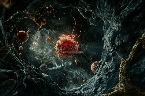 현미경 환경의 종양 세포