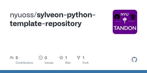 Github Nyuoss Sylveon Python Template Repository