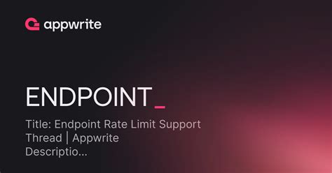 endpoint threads appwrite