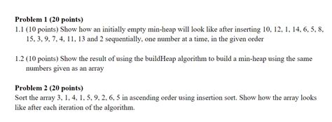 Solved Please Answer ALL Of Problem Including And Chegg Com