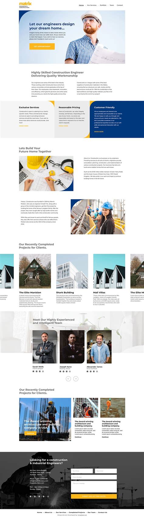 Free Engineers WordPress Theme Template Wordpress Template Net