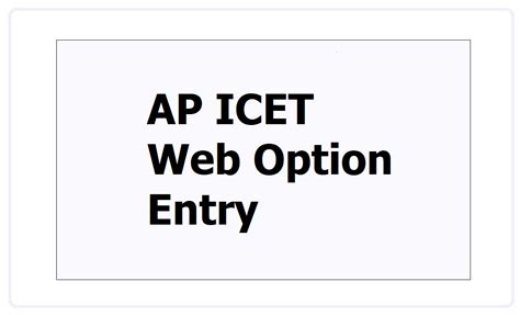 AP ICET Web Options 2025 How To Give Options At Icet Sche Aptonline In