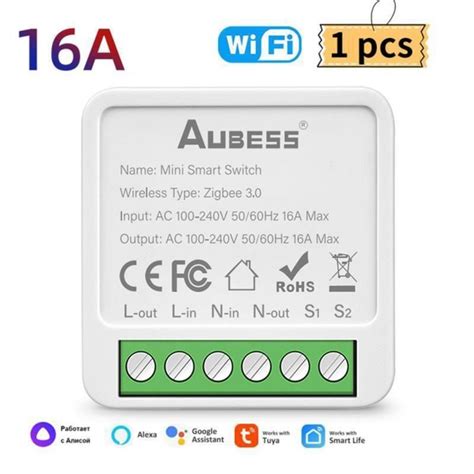 Модуль Управления Умное встраиваемое Wi Fi реле для умного дома Алиса Mini Smart Switch 16a