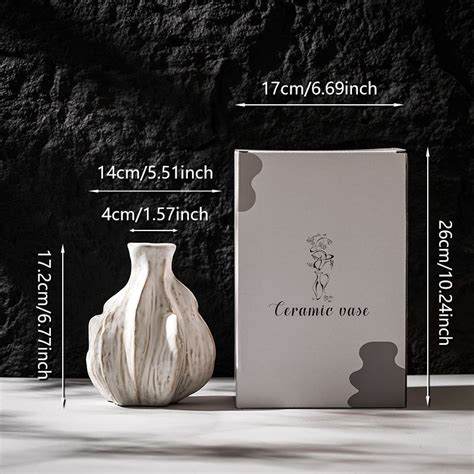 Simple Modern White Ceramic Vase European Style Creative Flower
