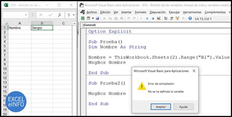 Curso Excel Vba Y Macros Cap 16 Ámbito De Las Variable Tiempo De