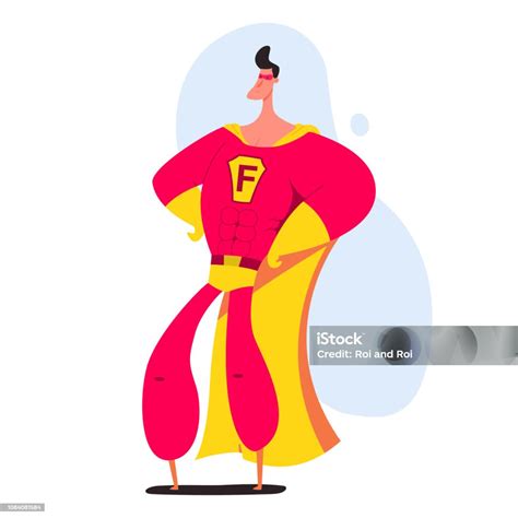 슈퍼 히어로 마스크와 케이프에 남자입니다 벡터 만화 캐릭터 흰색 배경에 고립입니다 개념에 대한 스톡 벡터 아트 및 기타 이미지 개념 귀여운 근육질 남자 Istock