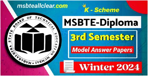 Msbte Exam K Scheme Model Answer Papers For 3rd Semester Msbte